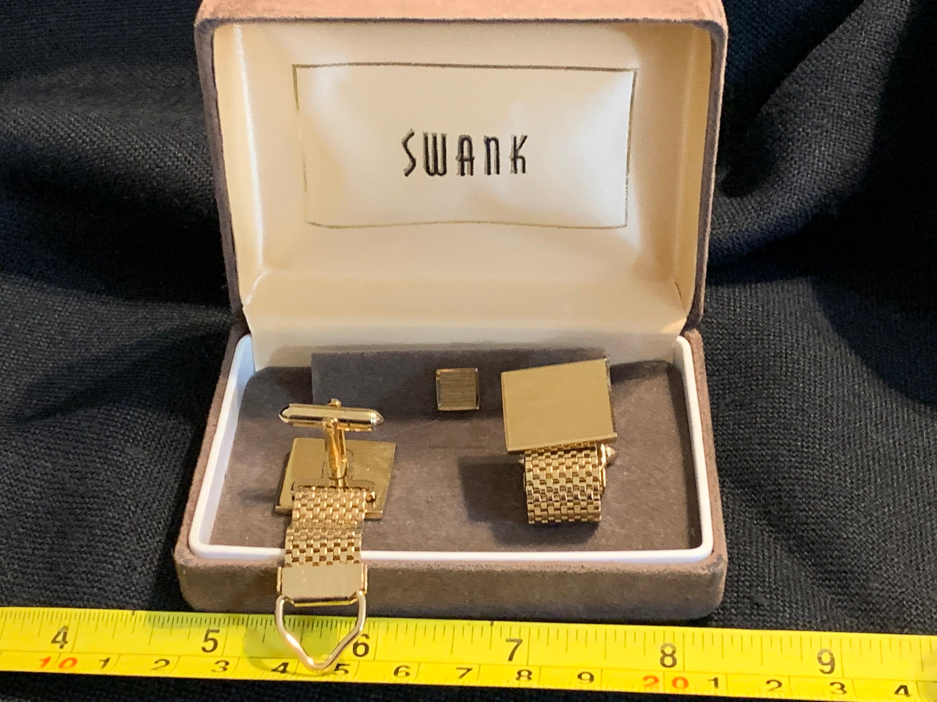 Classic Swank Brushed Gold Tone Square Wraparound Cufflinks - Etsy