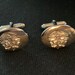 Comedy Tragedy Mask With Torch in Center of Oval Cufflinks, Silver Tone ...