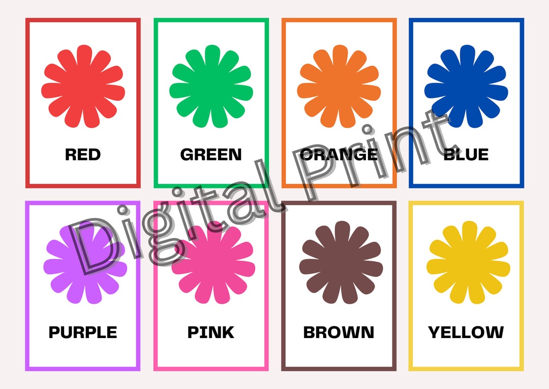Education Poster for Kids, Learn Colors, Preschool Pre-k Kindergarten ...