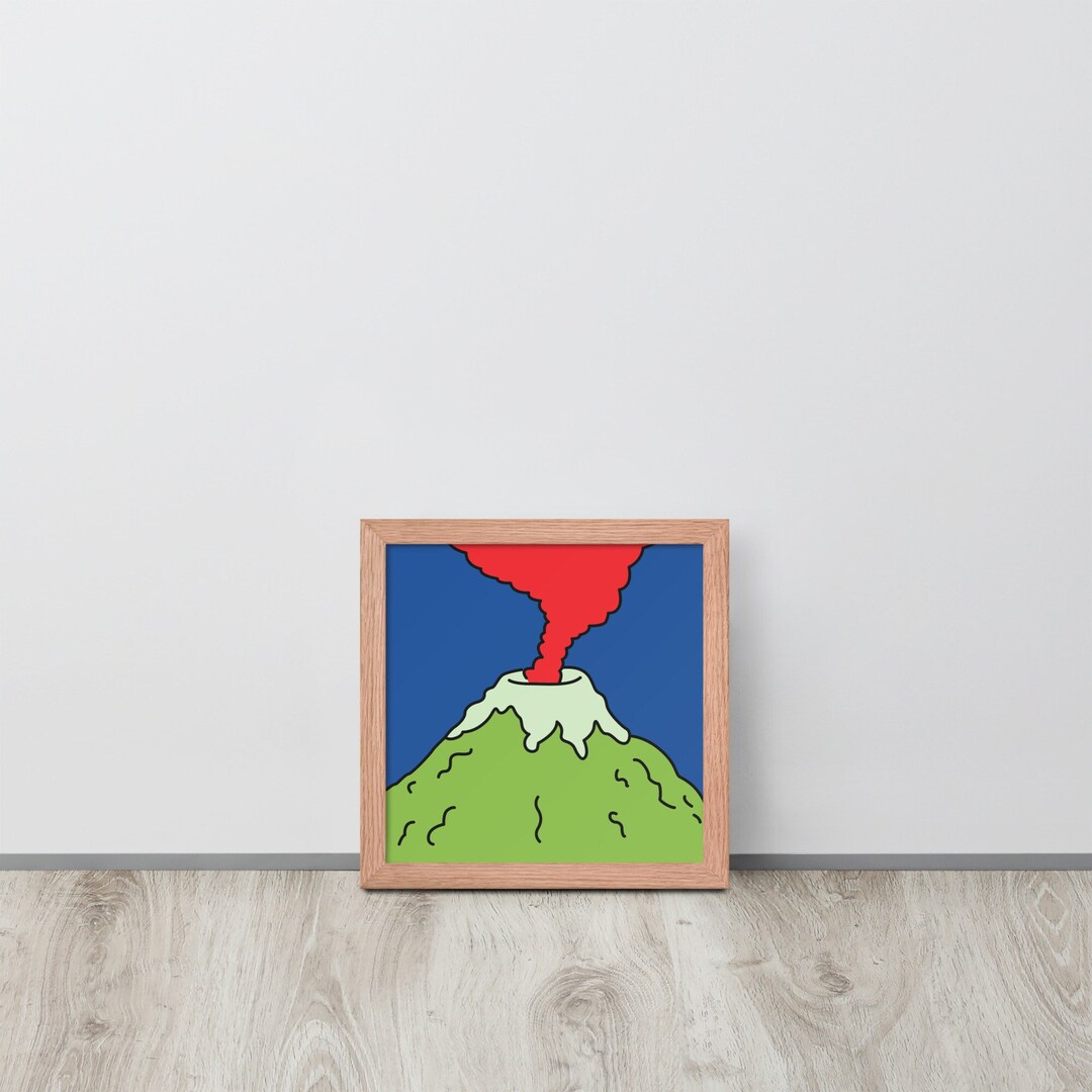 Simpsons Framed Volcano Poster - Etsy