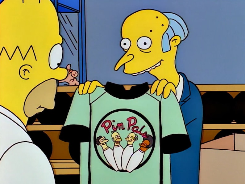 Simpsons Pin Pals Bowling Team Hawaiian Shirt - Etsy