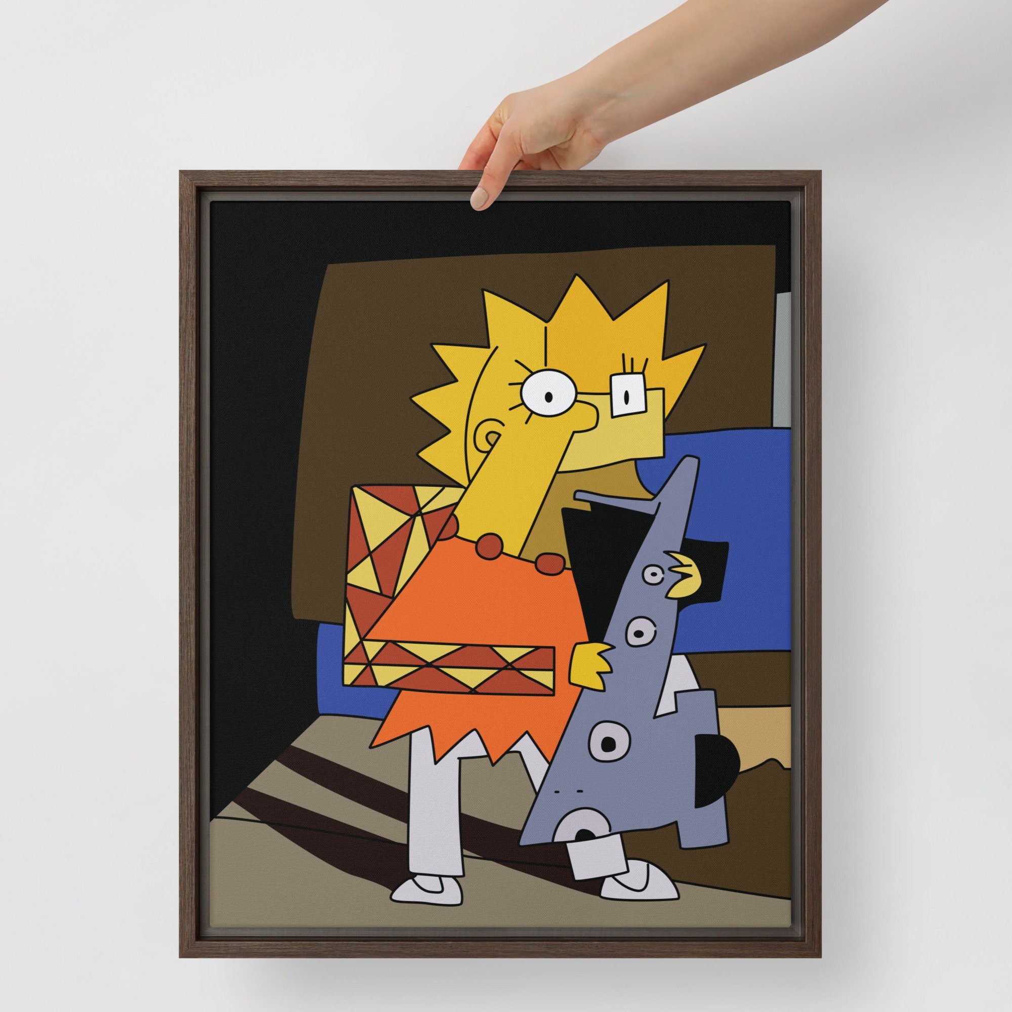 Simpsons Cubist Lisa Framed Canvas Lisa Simpson - Etsy