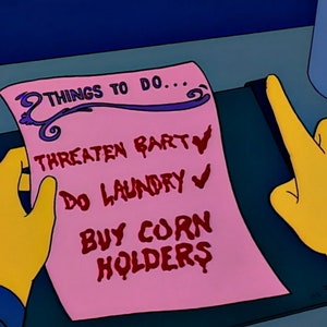 Simpsons Things to Do Post-it® Note Pads Sideshow Bob - Etsy