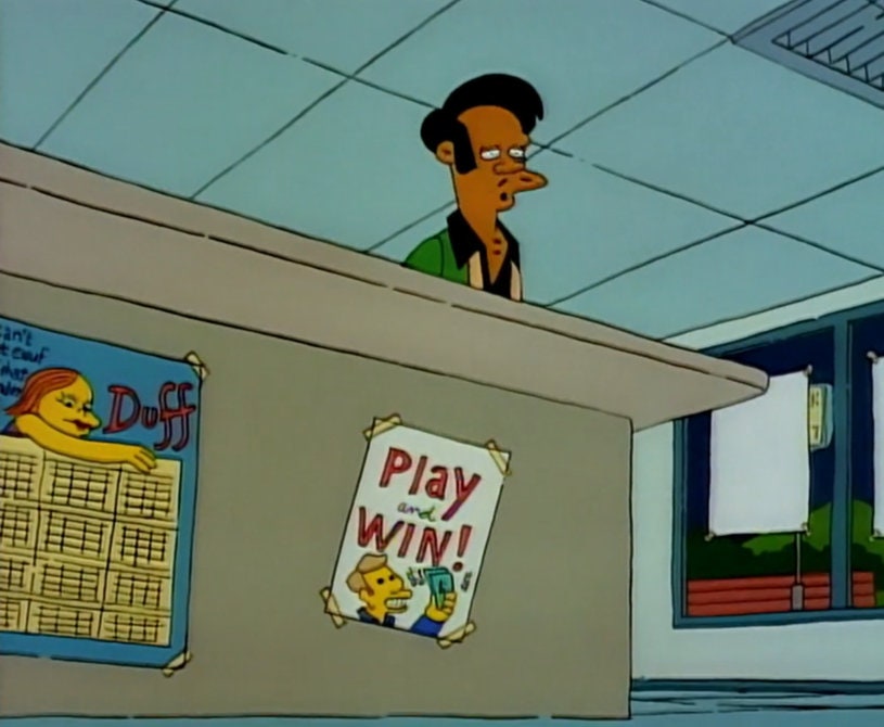 Simpsons Duff Calendar Premium Matte Poster Kwik E Mart - Etsy