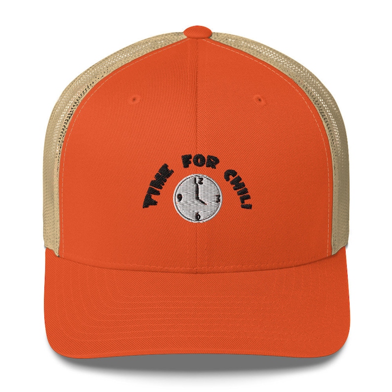 Simpsons Time for Chili Embroidered Trucker Cap (orange/khaki) - Etsy