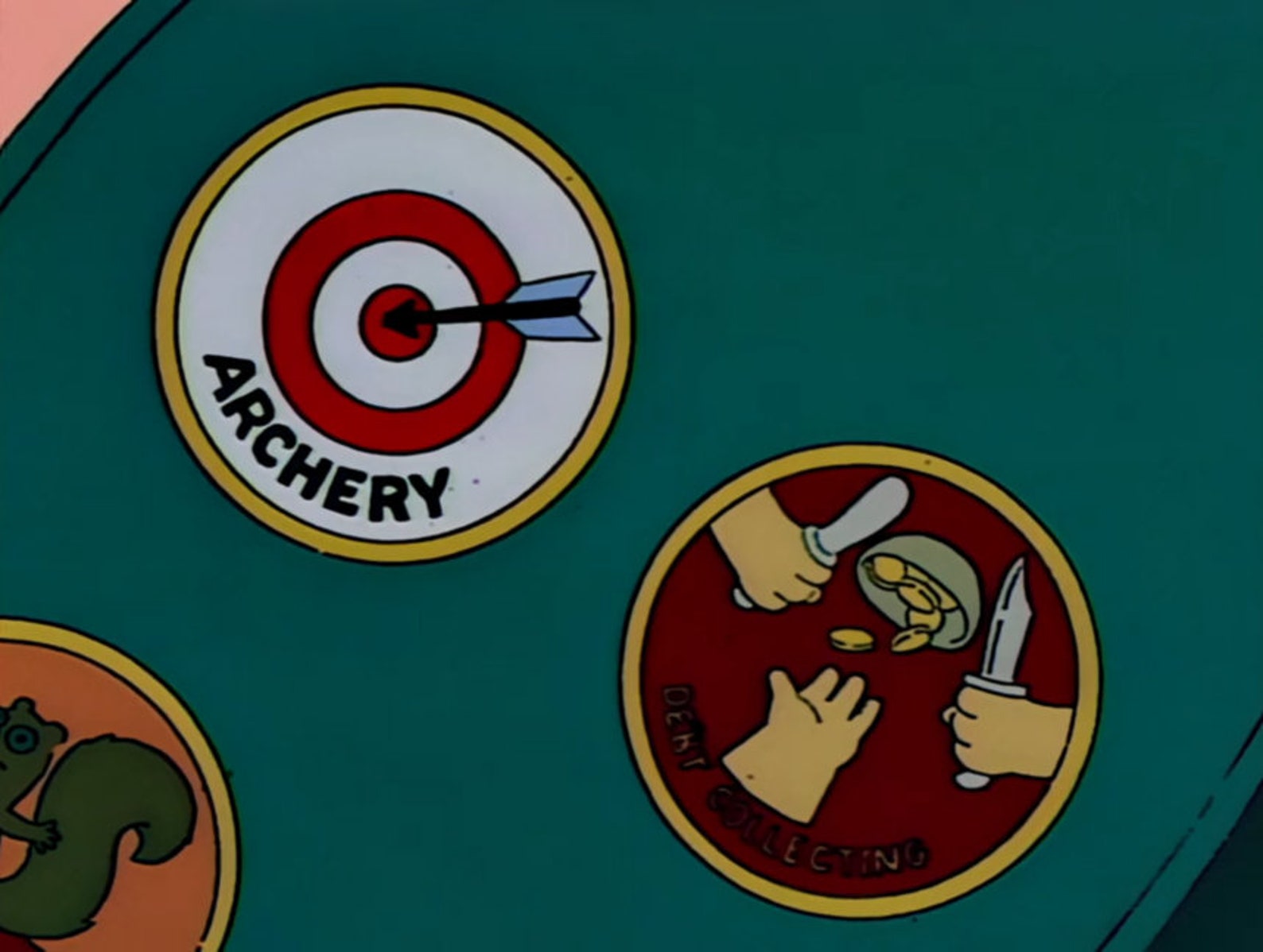 Simpsons 'archery' Embroidered Patch - Etsy