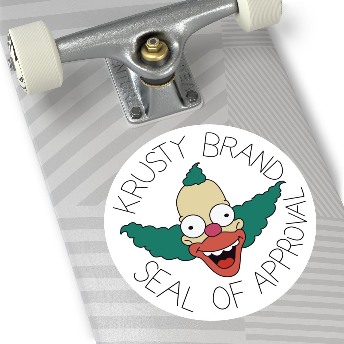 Simpsons Krusty Brand Seal of Approval Round Vinyl Stickers - Etsy