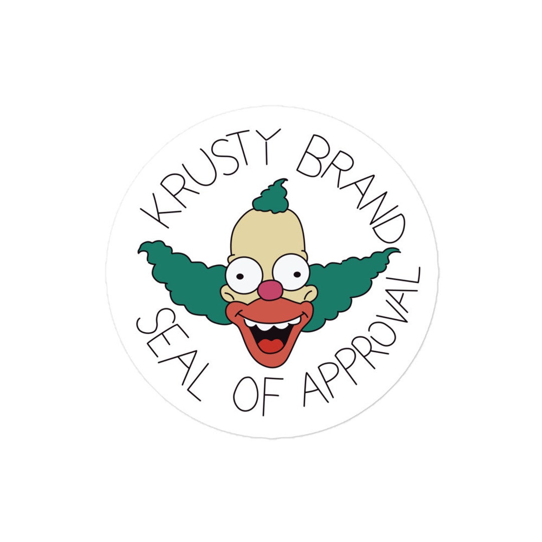 Simpsons Krusty Brand Seal of Approval Bubble-free Stickers - Etsy