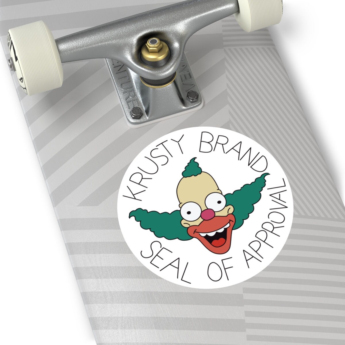 Simpsons Krusty Brand Seal of Approval Round Vinyl Stickers - Etsy