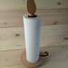 Solid Oak Candle Style Paper Towel Holder With Metal Hook - Etsy