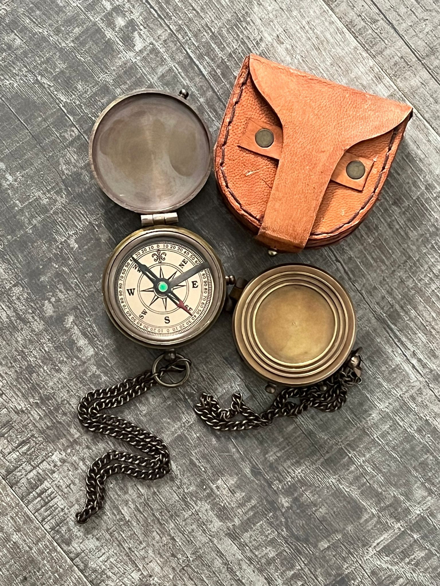 Personalized Pocket Compass Christmas Gift, Custom Engraved Compass ...