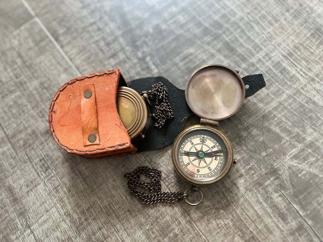 Personalized Pocket Compass Christmas Gift, Custom Engraved Compass ...