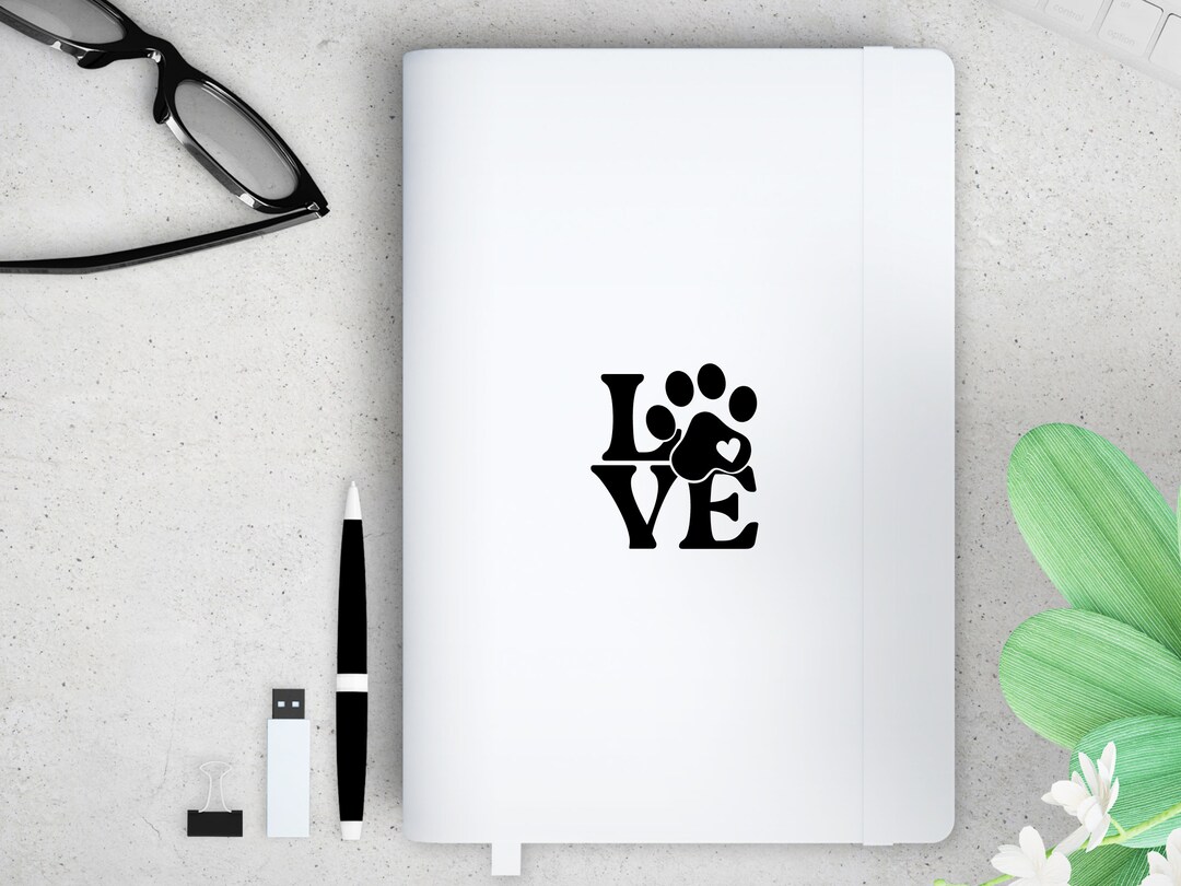 Dog Paw Vinyl Decal for Dog Lovers, Car Window Sticker, Puppy Love Gift ...