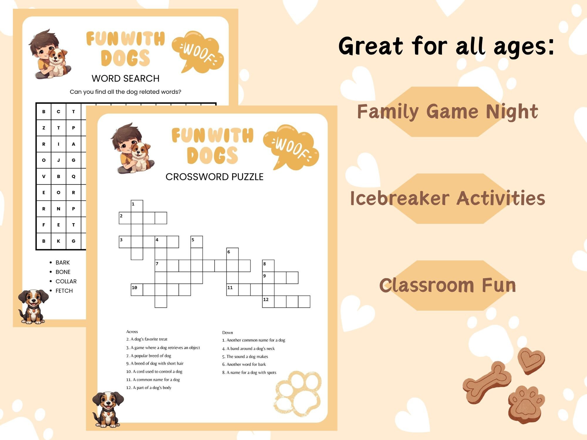 Fun With Our Dog Lover's Puzzle Pack Digital Download Printable Dog ...