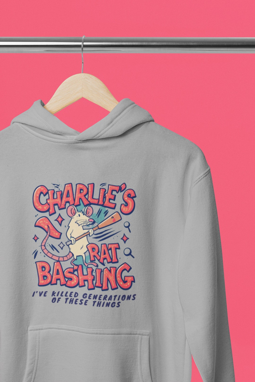 Always Sunny Charlie's Rat Bashing Hoodie, Sunny Philadelphia Hooded ...