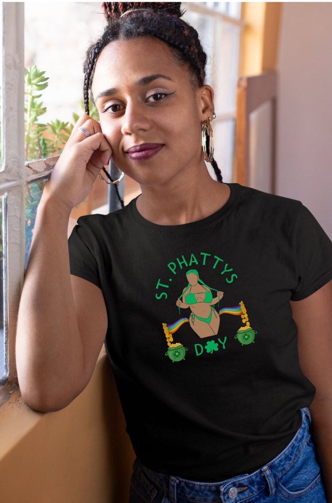 Butt Stuff,big Booty,st. Phattys,big Butt Shirt,st Pattys Day,peach ...