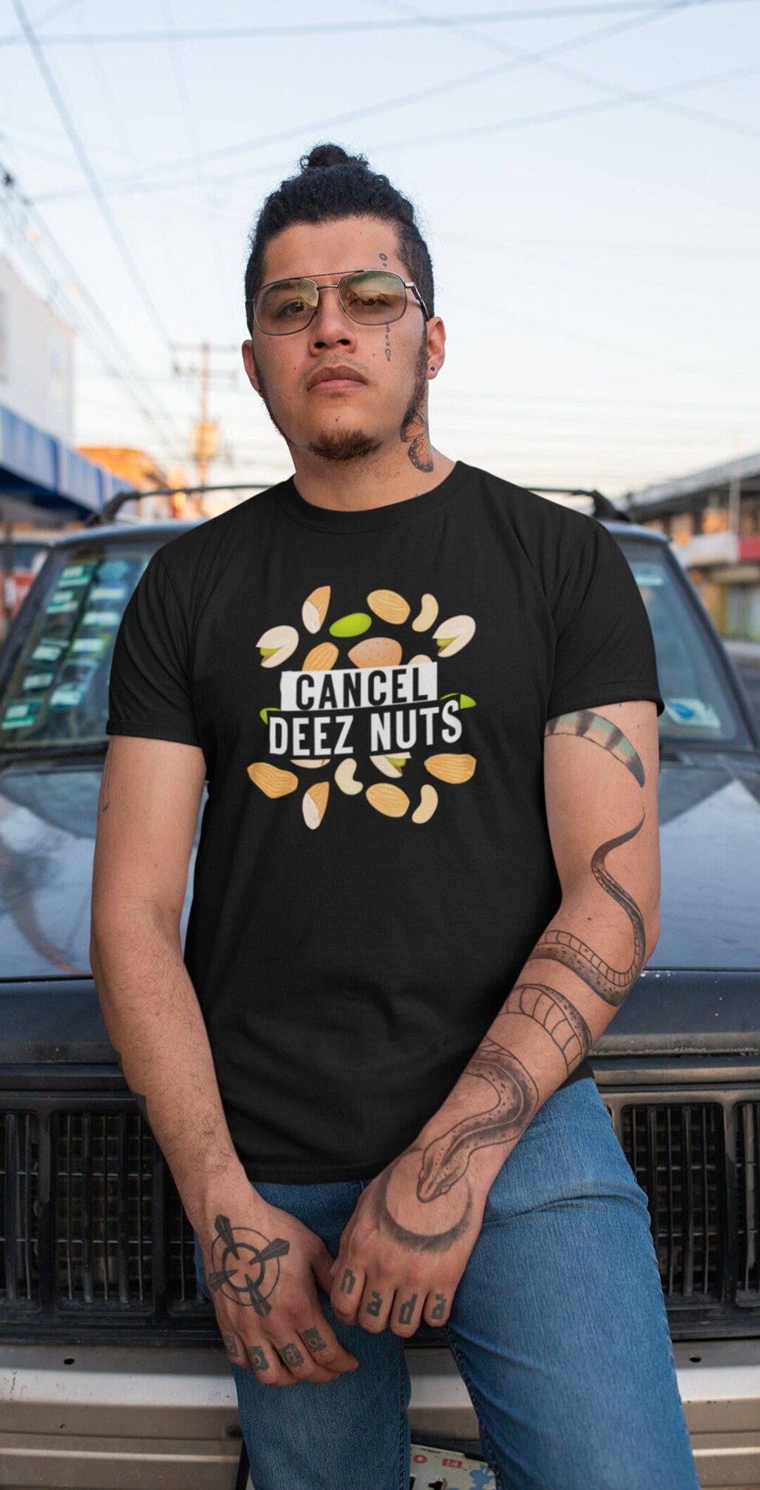 Cancel Deez Nuts T-shirt, 100% Cotton, Short Sleeve, Sarcastic Tee ...