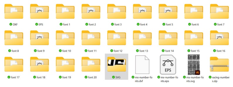 20 Racing Number Fonts SVG EPS DXF Png Bundle Dirtbike Atv Utv ...