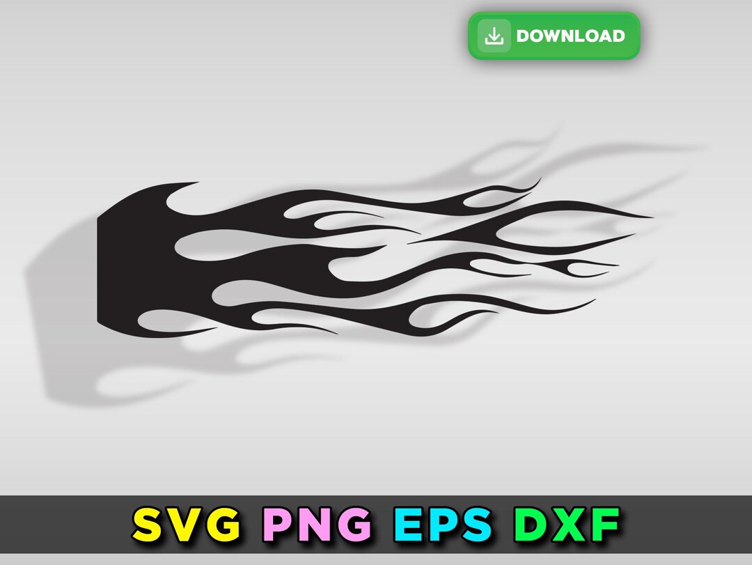 Flames Stencil Outline Silhouette Ghost Flame Fire Tattoo Car ...