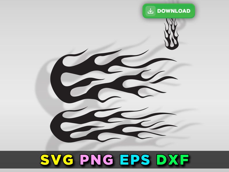 Flames Stencil Outline Silhouette Ghost Flame Fire Tattoo Car ...