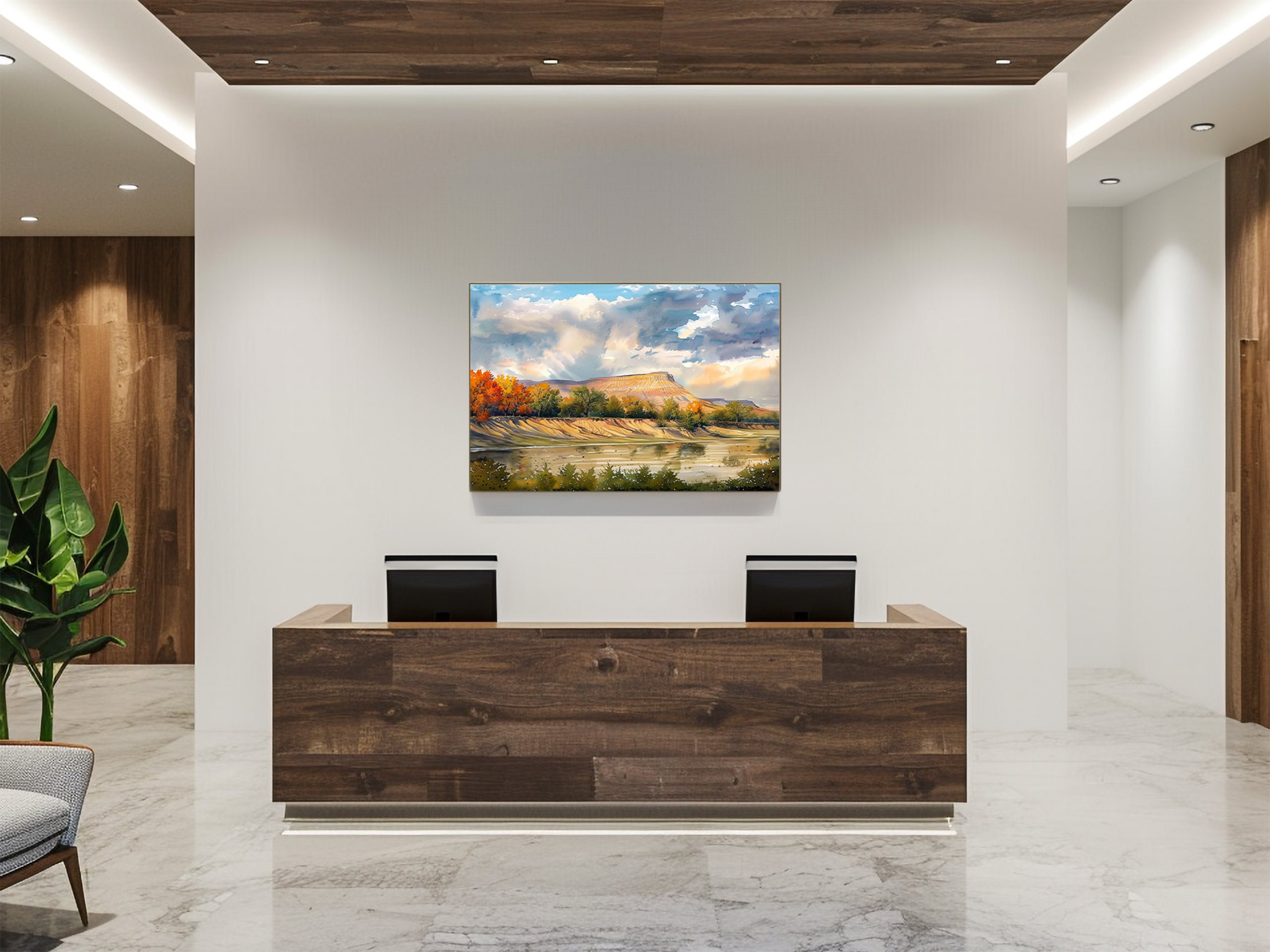 Mount Garfield Grand Junction Colorado Watercolor Download Printable ...