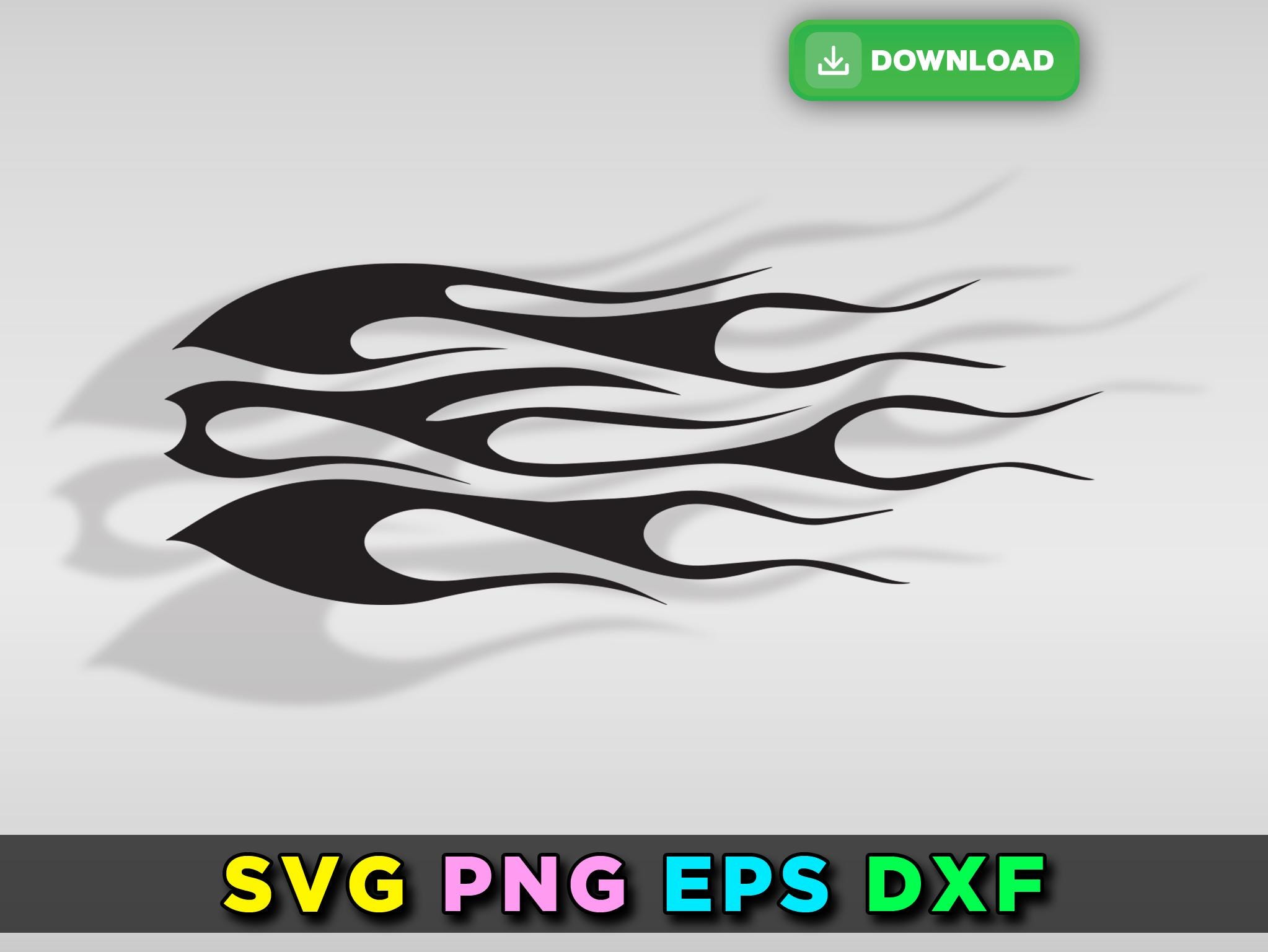 Flames Stencil Outline Silhouette Ghost Flame Fire Tattoo Car ...