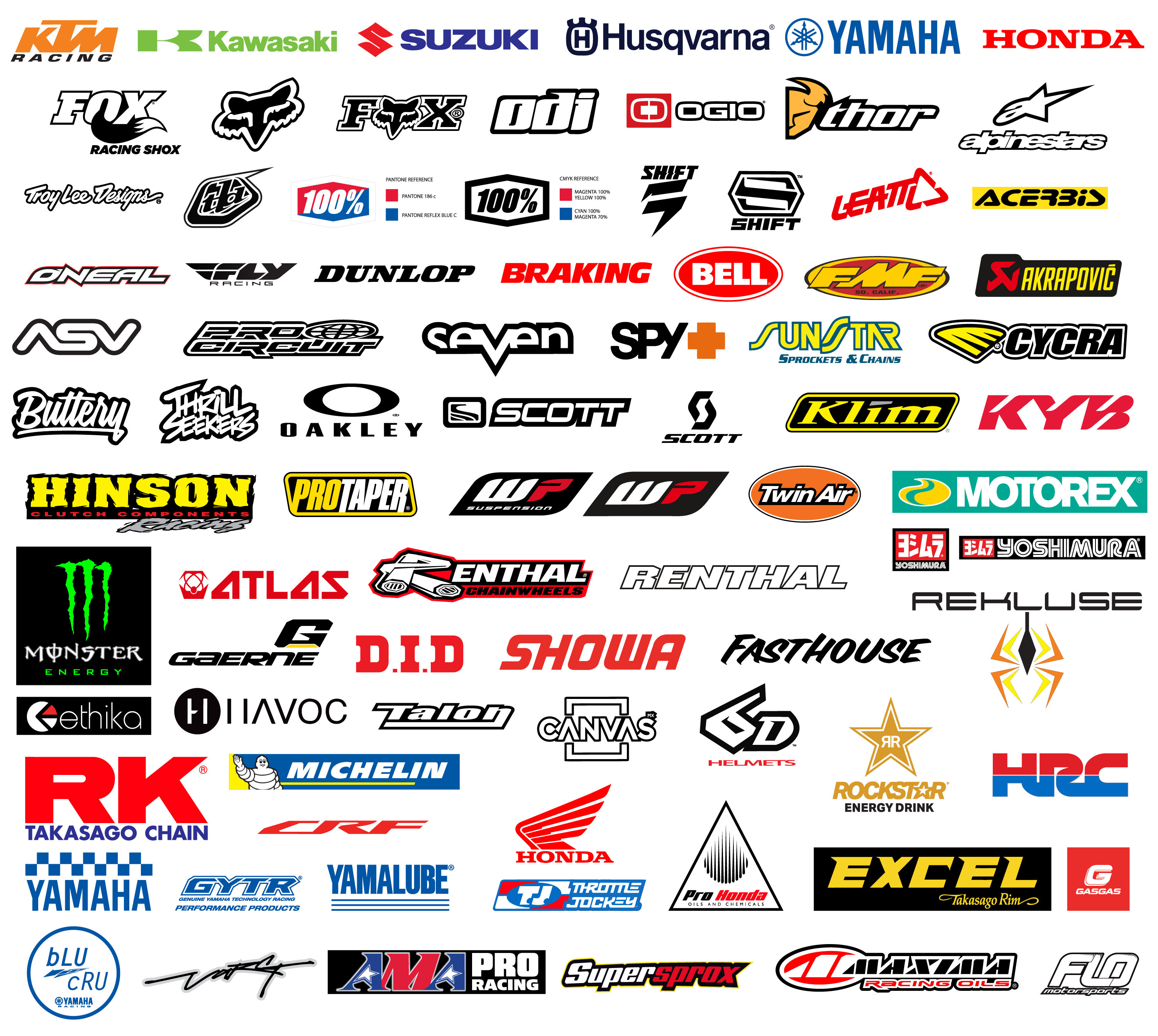 Motocross Brands SVG Logo Pack MX Patrocina archivos vectoriales para ...