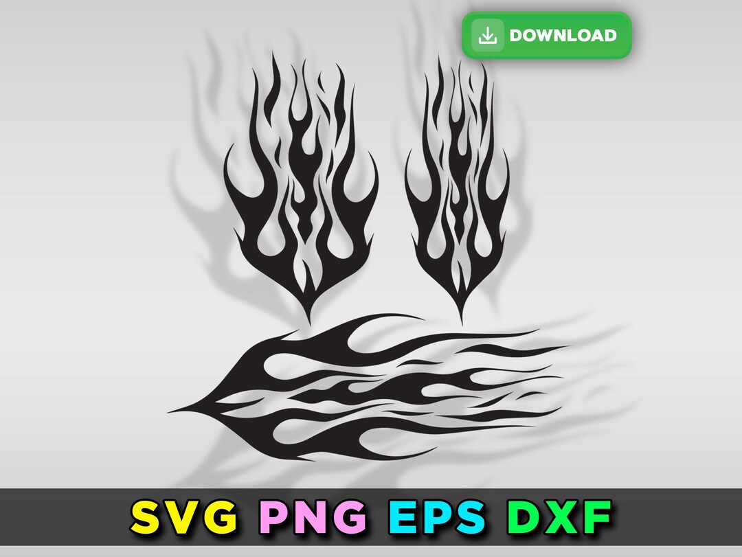 Flames Stencil Outline Silhouette Ghost Flame Fire Tattoo Car ...