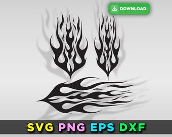 Flames Stencil Outline Silhouette Ghost Flame Fire Tattoo Car ...