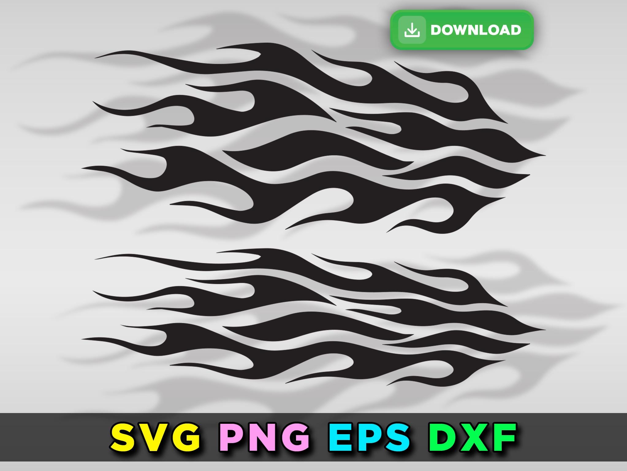 Flames Stencil Outline Silhouette Ghost Flame Fire Tattoo Car ...