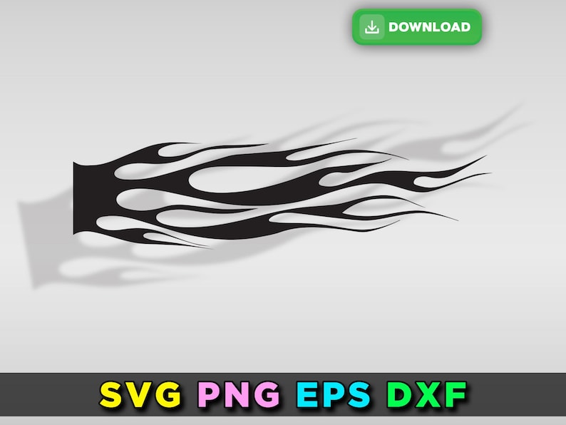 Flames Stencil Outline Silhouette Ghost Flame Fire Tattoo Car ...