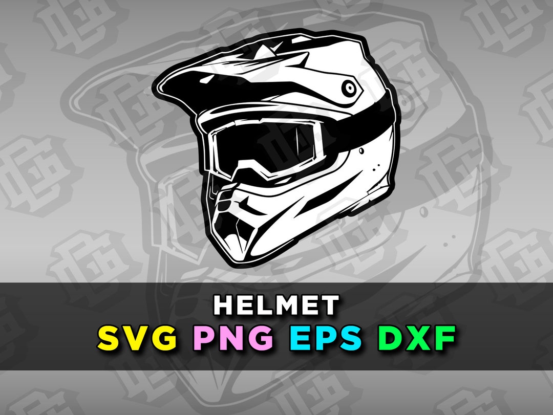 Motocross Helmet SVG Dirtbike ATV UTV Racing Snowmobile Motorcycle ...