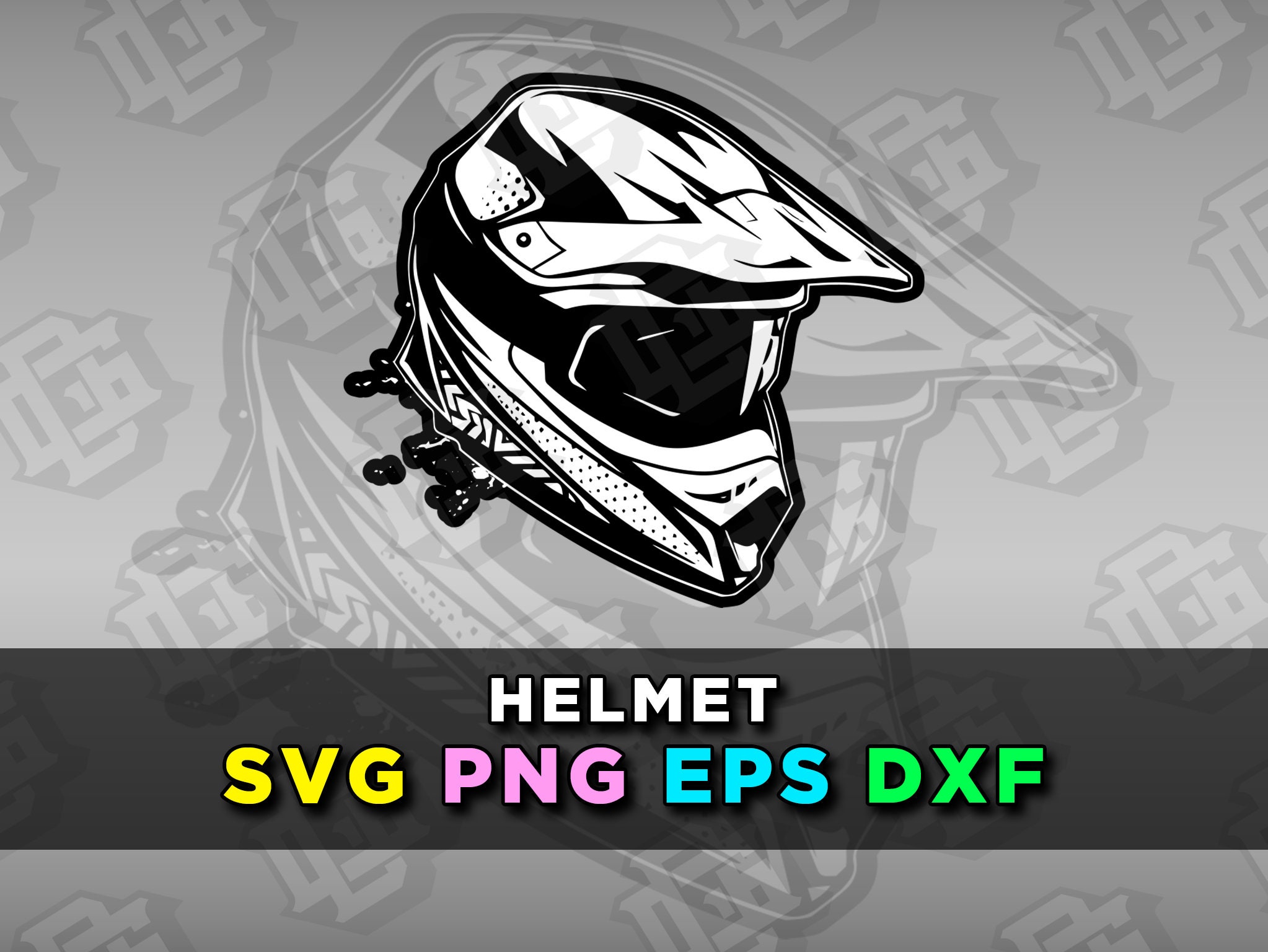 Motocross Helmet SVG Dirtbike ATV UTV Racing Snowmobile Motorcycle ...