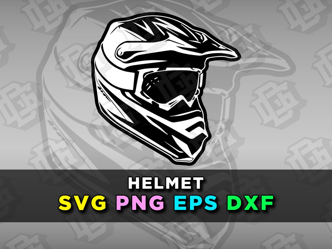Motocross Helmet SVG Dirtbike ATV UTV Racing Snowmobile Motorcycle ...