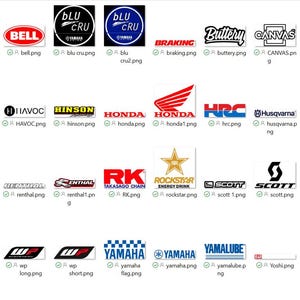 Motocross Brands SVG DXF Png Eps Logo Pack MX Sponsors Supercross Moto ...