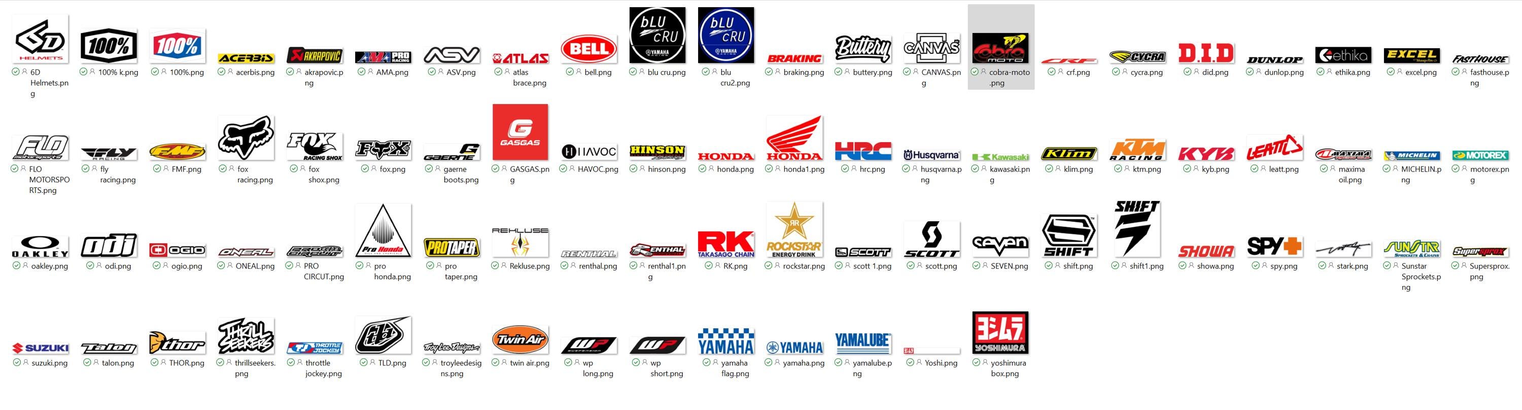 Motocross Brands SVG DXF Png Eps Logo Pack MX Sponsors Supercross Moto ...