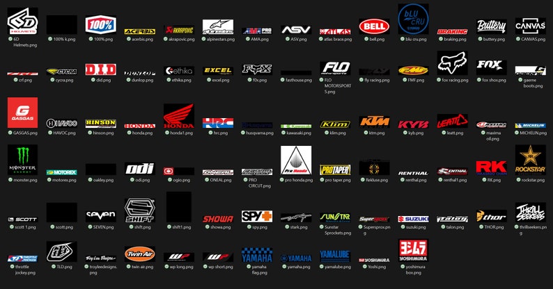 Motocross Brands SVG Logo Pack MX Sponsors Vector Files for Cricut or ...