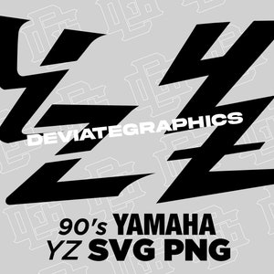 90s Retro Yamaha YZ Svg PNG Dxf Eps for Cricut Motocross Dirt Bike Cut ...