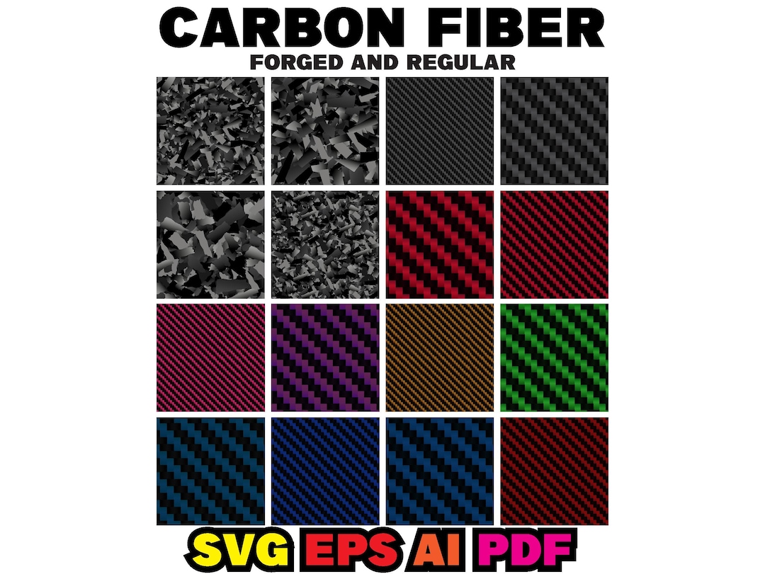 Forged Carbon Fiber Texture Pattern Pack Bundle With Colors Seamless ...