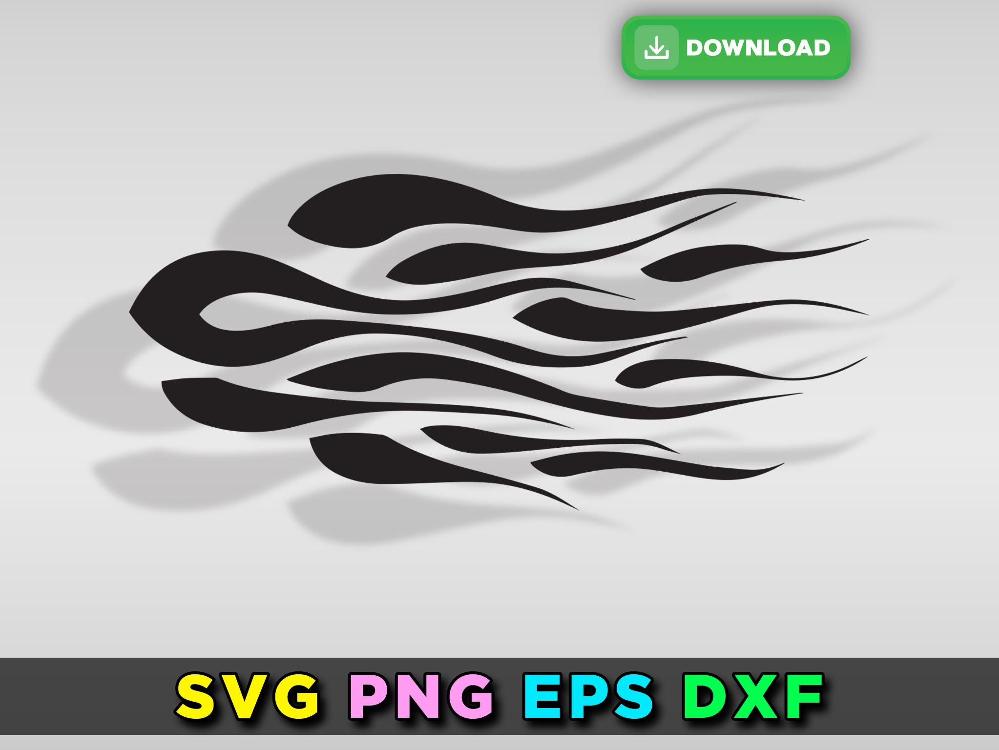 Flames Stencil Outline Silhouette Ghost Flame Fire Tattoo Car ...