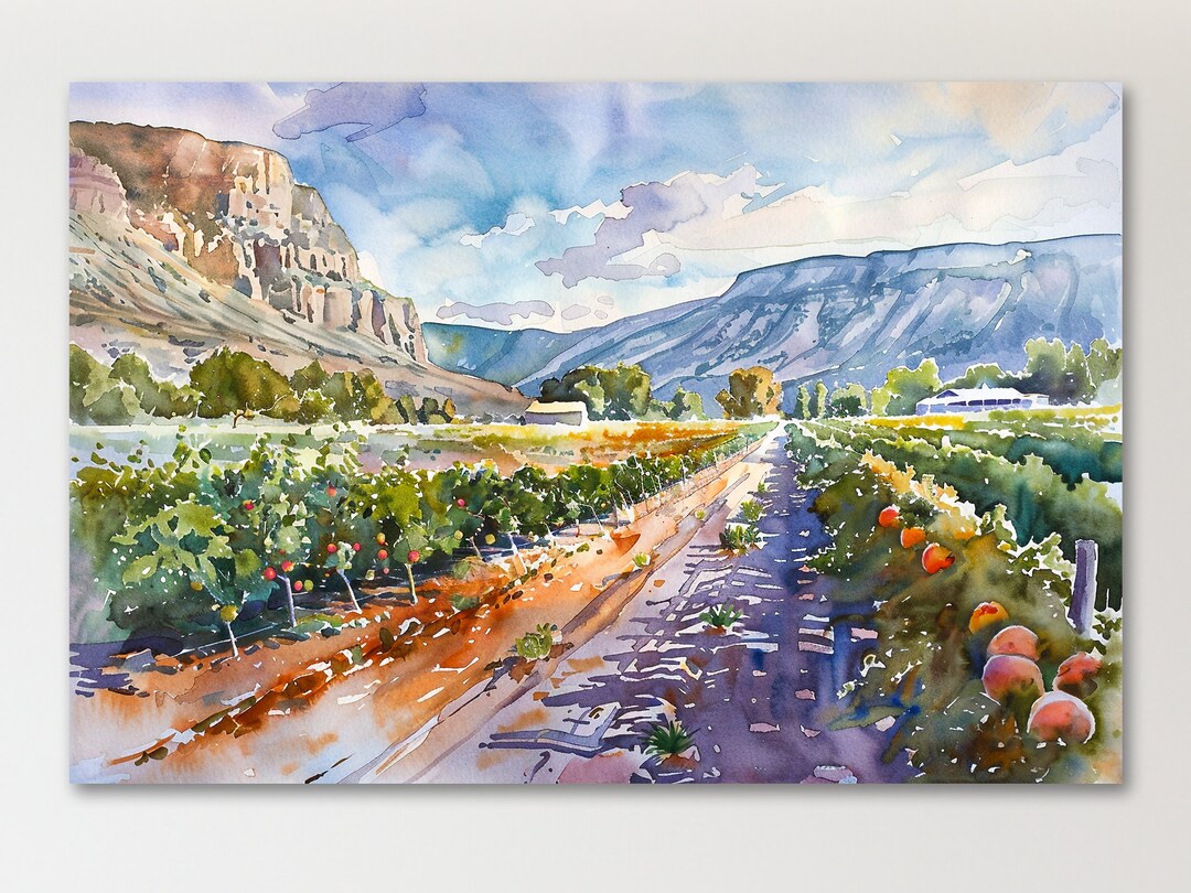 Palisade Colorado Watercolor Download Printable Wall Art Canvas or ...