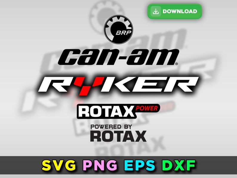 Can-am RYKER Rotax SVG Dxf Png Eps for Cricut Silhouette Vinyl Cutter 3 ...