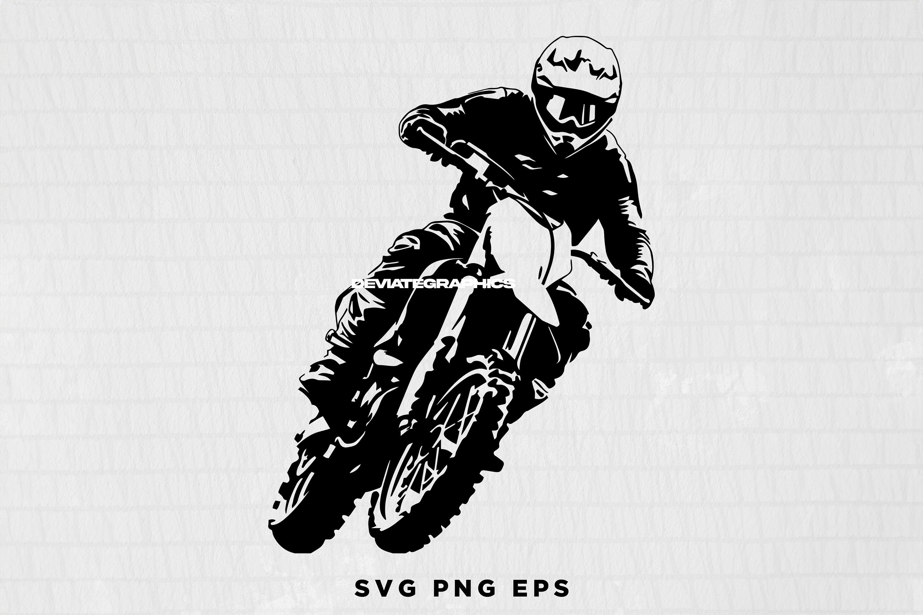 Motocross Racing SVG Motorcycle Silhouette Clip Art Design for Cricut ...