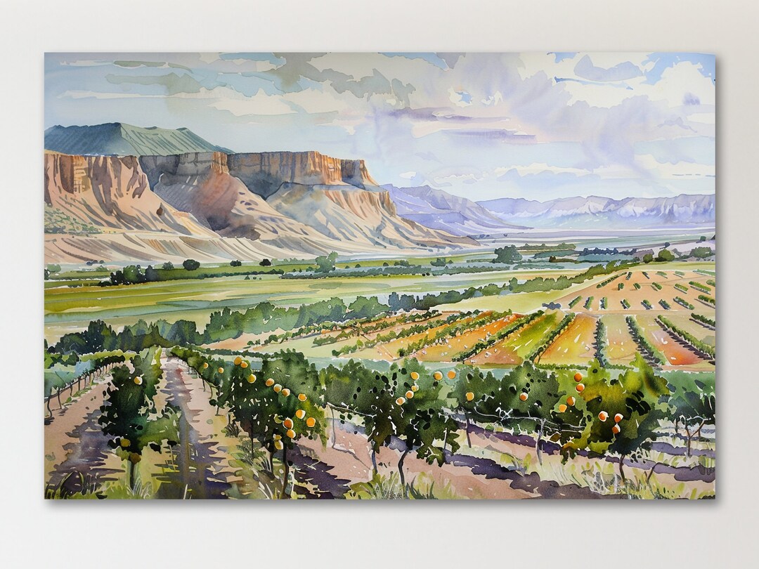 Palisade Colorado Watercolor Download Printable Wall Art Canvas or ...