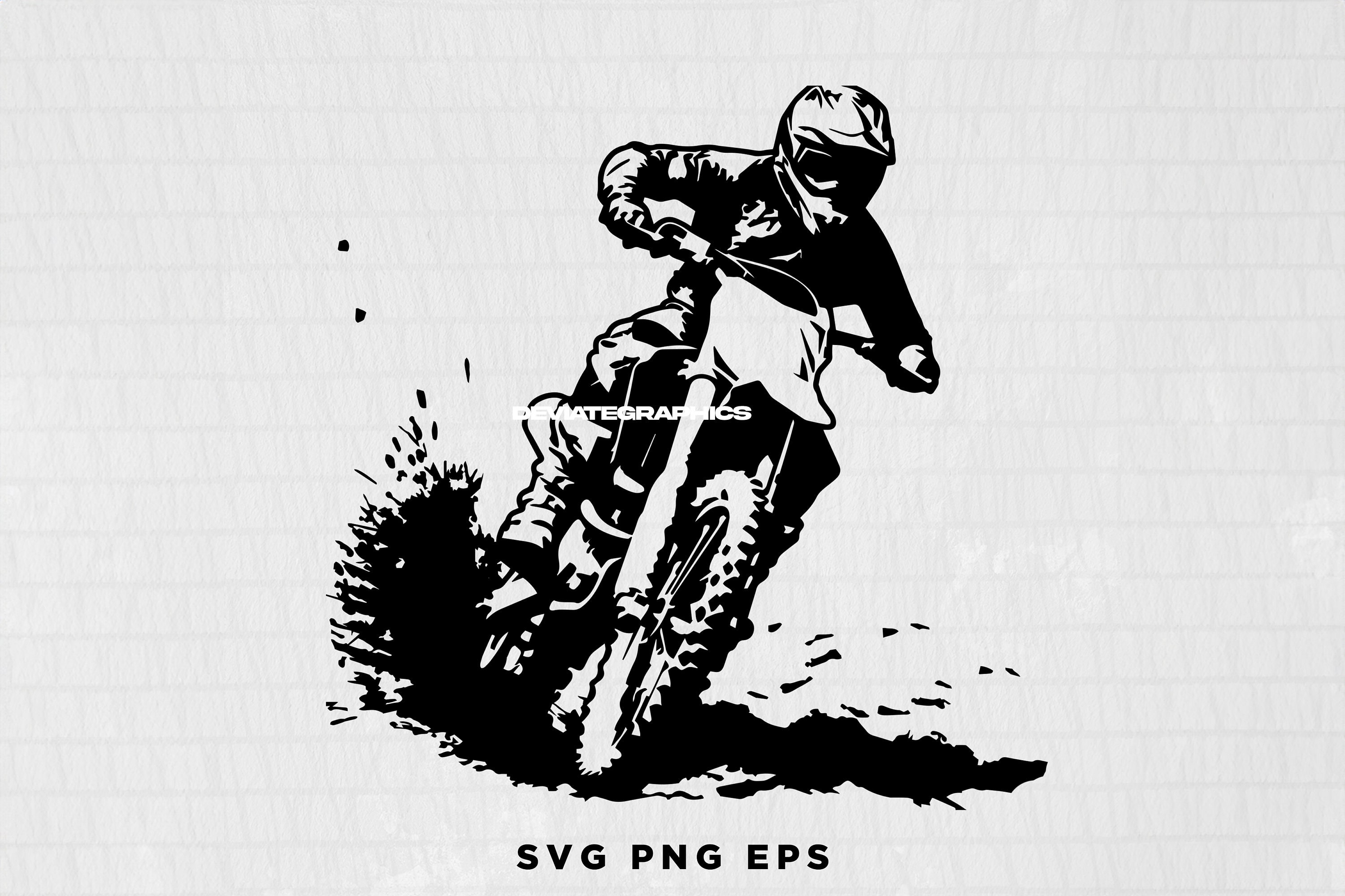 Motocross Racing SVG Motorcycle Silhouette Clip Art Design for Cricut ...