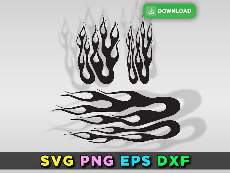 Flames Stencil Outline Silhouette Ghost Flame Fire Tattoo Car ...