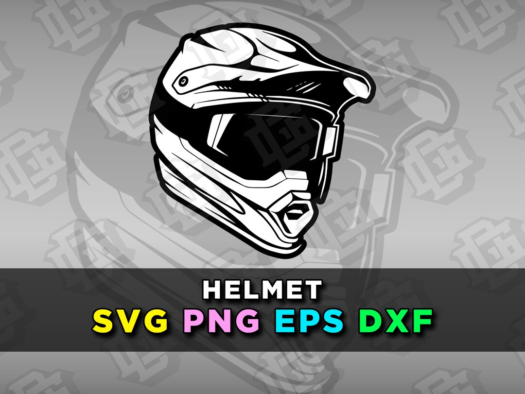 Motocross Helmet SVG Dirtbike ATV UTV Racing Snowmobile Motorcycle ...