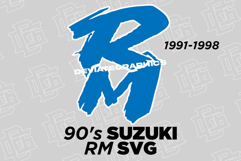 90s Retro Suzuki RM SVG PNG Eps Logo Download for Cricut Motocross Dirt ...