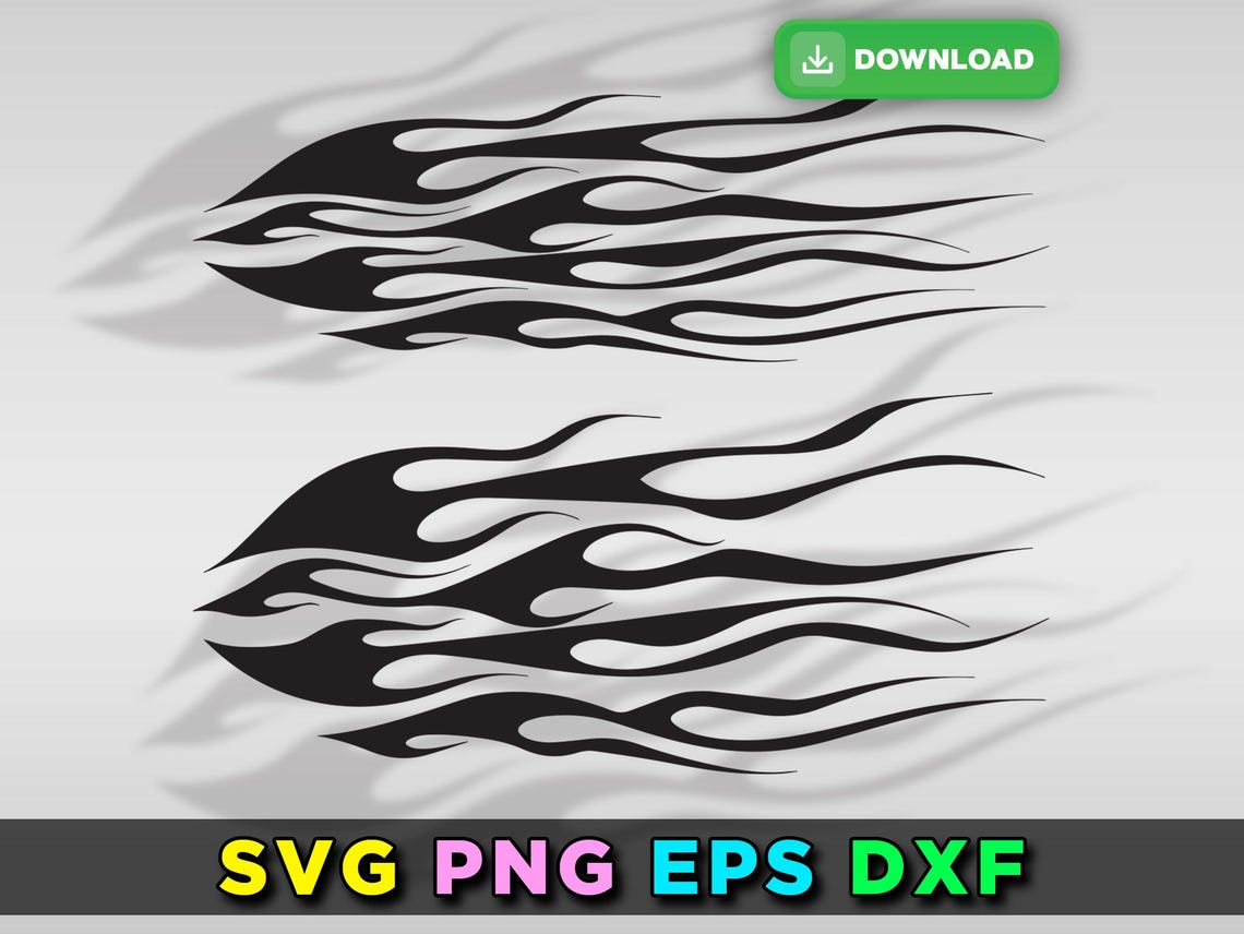 Flames Stencil Outline Silhouette Ghost Flame Fire Tattoo Car ...