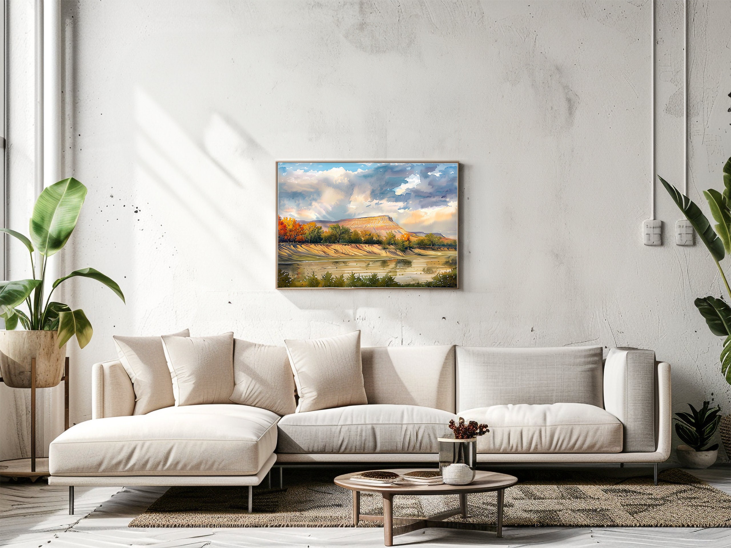 Mount Garfield Grand Junction Colorado Watercolor Download Printable ...